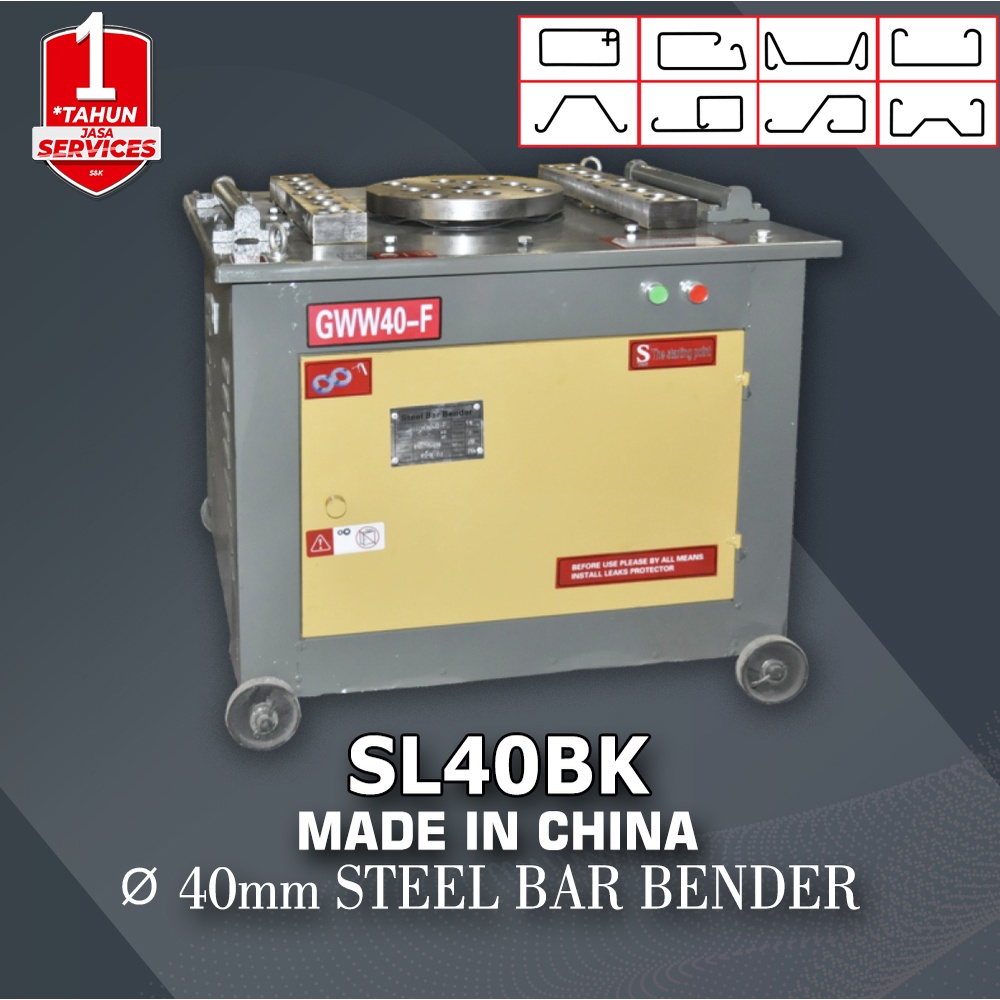 Jual Mesin Pembengkok Besi Alat Tekuk Besi Behel Beton 40 mm Steel Bar ...