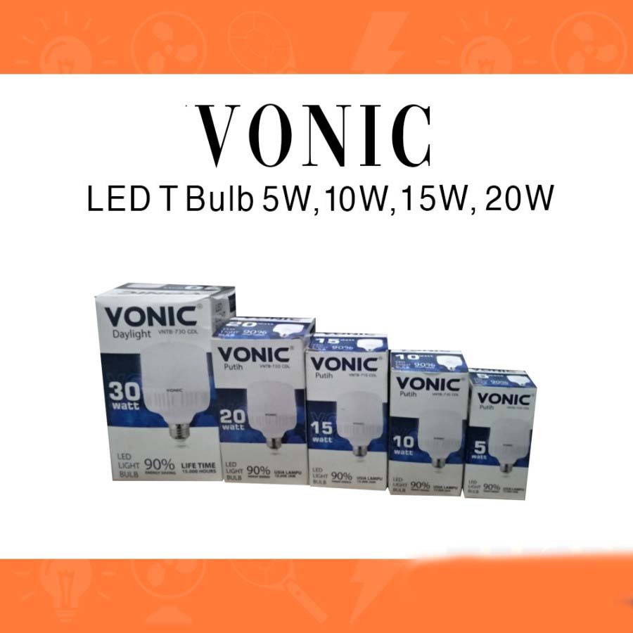 Jual Lampu LED VONIC Putih 5 10 15 20 Watt LED Light Bulb Bohlam Putih | Shopee Indonesia
