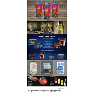 Jual template desain mockup kemasan packaging wadah kaleng botol ...