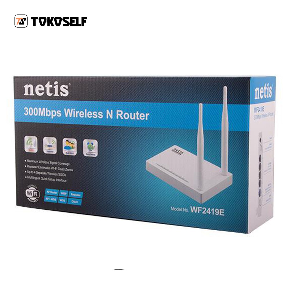 Jual NETIS WF2419E 300Mbps Wireless N Router Multi Fungsi Wireless WiFi ...