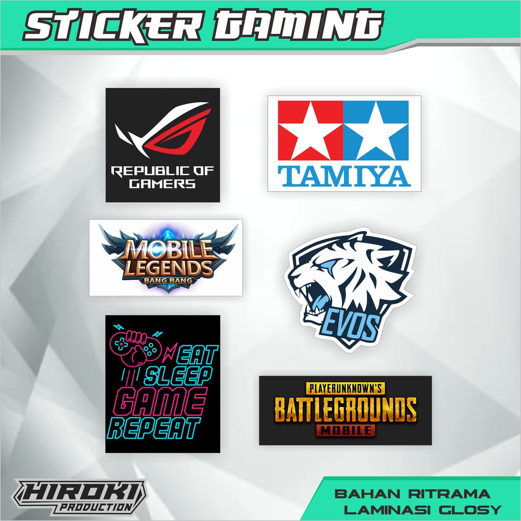 Jual Sticker Gaming Mobil Legend, Sticker Evos, Sticker Pubg , Tamiya ...