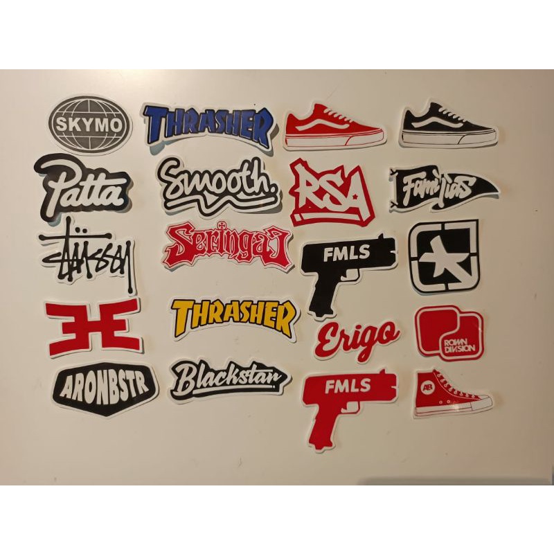 Jual Stiker Stiker Pack 20 pcs Brand Distro Graftac Vinil Waterproof ...