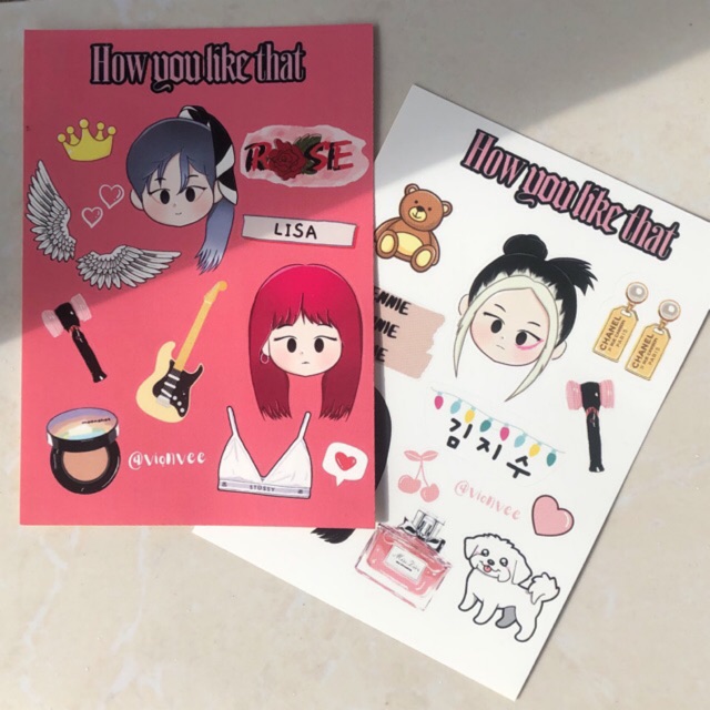 Jual [JENNIE JISOO]BLACKPINK HOW YOU LIKE THAT STICKER Indonesia|Shopee ...