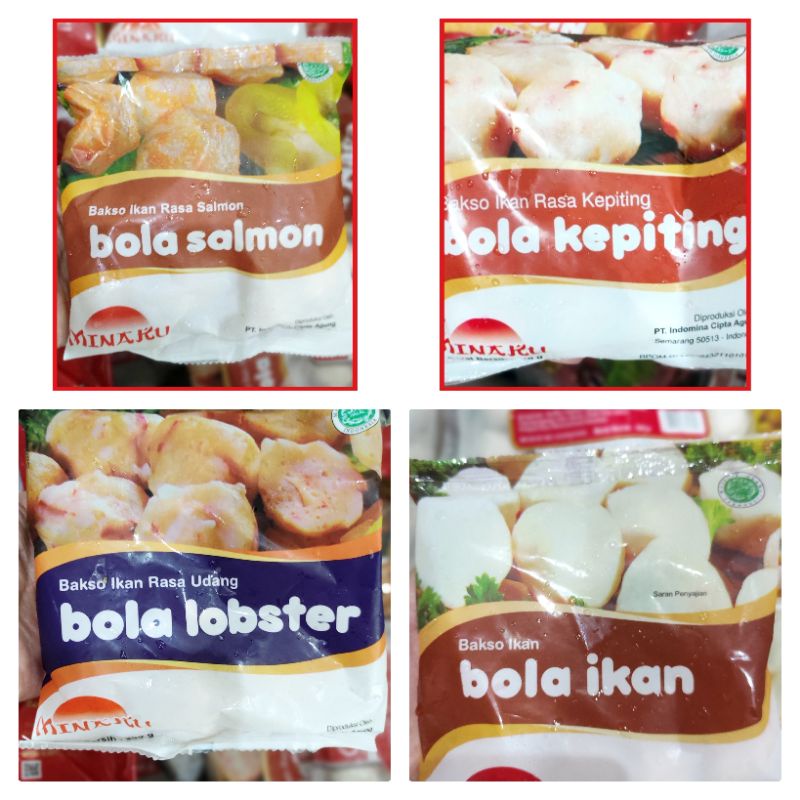 Jual Minaku Bola Ikan, bola kepiting, bola lobster, bola salmon 200gr ...