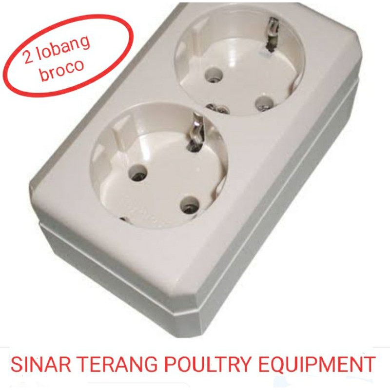 Jual Colokan listrik/stop kontak 2 lobang BROCO | Shopee Indonesia