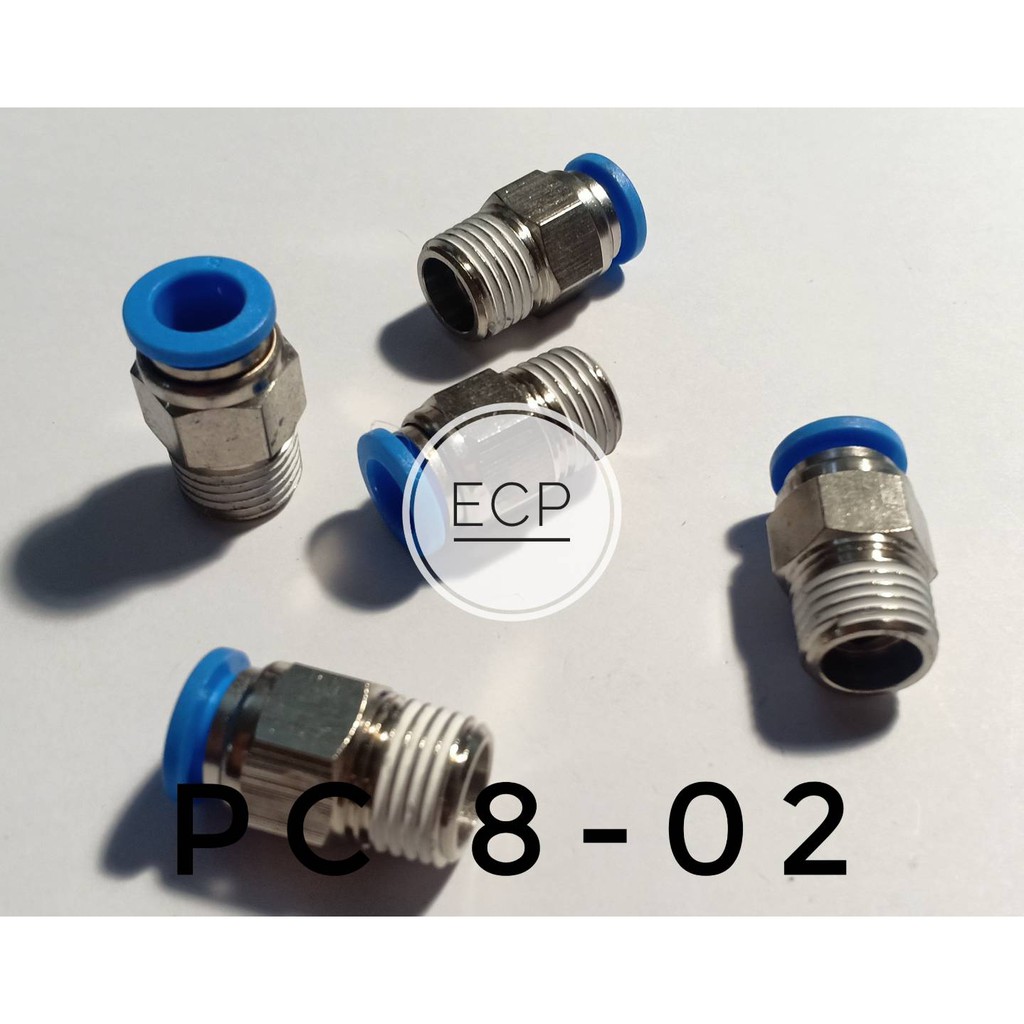 PNEUMATIC NOZZLE NEPEL STRAIGHT FITTING TUBE 08 X 1/4" | Shopee Indonesia