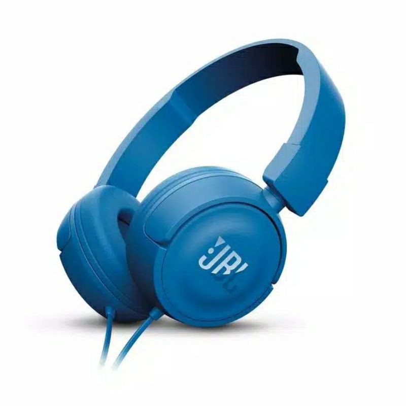 Jual JBL T450 Biru Foldable Wired On-Ear Headphones / Headset with Mic ...