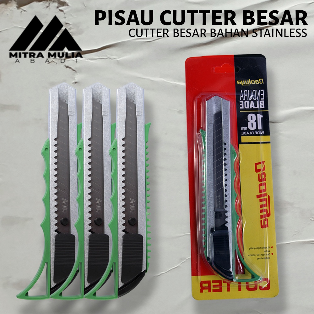 Jual Pisau Cutter Besar Stainless 15 cm Pisau Cutter Besar Pemotong ...