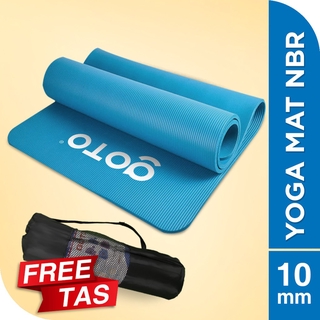 Jual Goto Matras Alas Yoga Nbr Senam Mat 10 Mm Anti Slip Free Bag Tebal ...