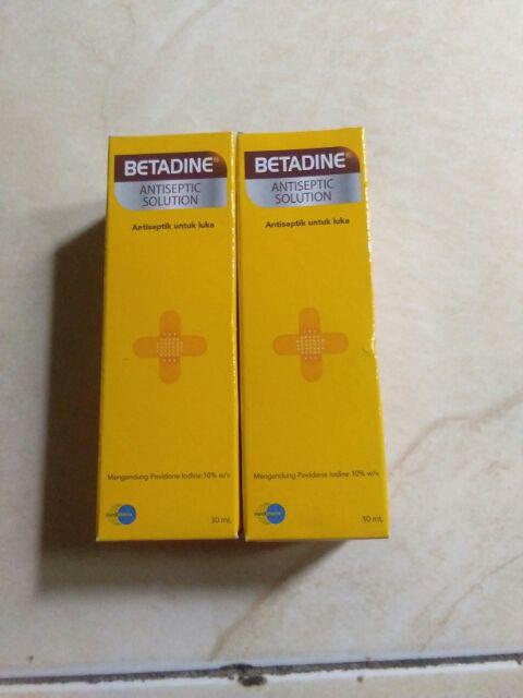 betadine cair solution 30 ml betadin cair kemasan baru | Shopee Indonesia