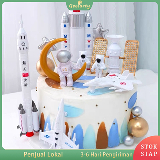 Jual 7 pcs Roket Astronot Topper Kue untuk Dekorasi Pesta Ulang Tahun ...