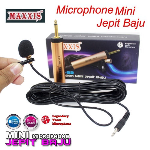 Jual Mic Jepit Mini MAXXIS MX-22 Mik Jepit Mikrofon Condenser Clip On ...