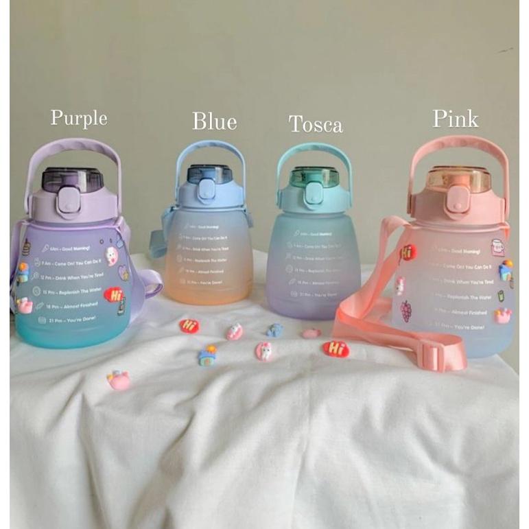 Jual Botol Minum Korea Viral 1.3 Liter, PACKING BOX KADO, FREE TALI ...