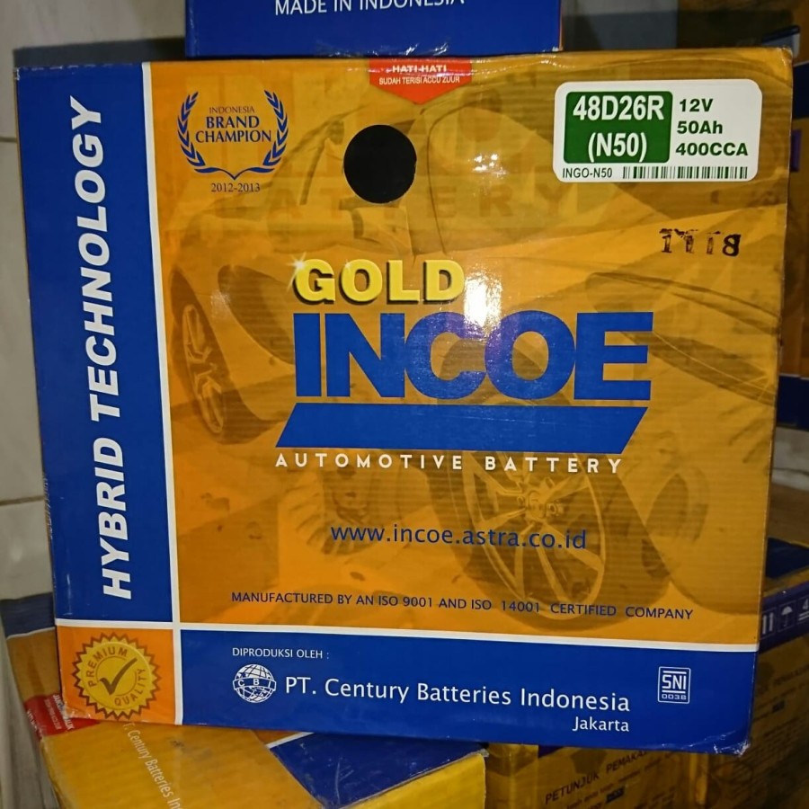 Jual INCOE Gold N50 12V 50Ah aki mobil kijang kf mitsubishi colt terrano | Shopee Indonesia