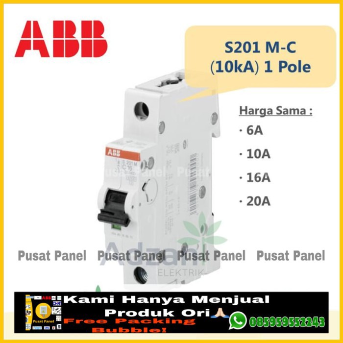 Jual [ABB] MCB 1P 10A 10kA S201M-C10 2CDS271001R0104 | Shopee Indonesia