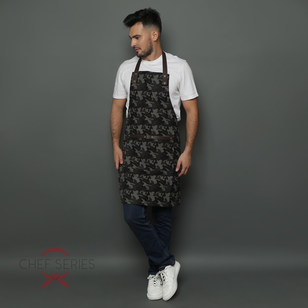 Jual Chef Series Army Series Full Panjang Apron - Coklat | Shopee Indonesia