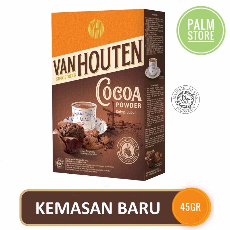 Jual Coklat Bubuk / Cocoa Powder Van Houten Vanhouten 45gr Indonesia ...