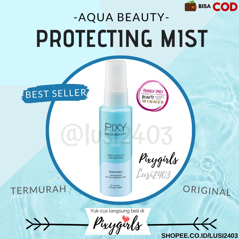 Jual PIXY Aqua Beauty Protecting Mist Setting Spray Face 60ml Face Mist ...