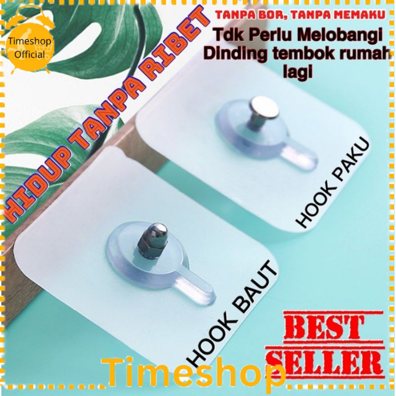 Jual TS Hook Gantungan Rak / Magic Hook Tanpa BOR / MUR Stiker BAUT PAKU / HOOK SIKU | Shopee ...