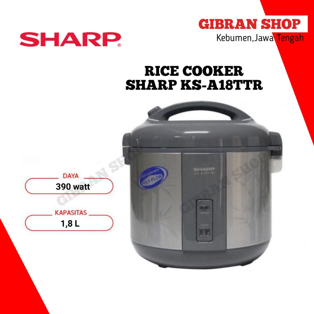 Jual Rice Cooker Sharp KS-A18TTR / KS A18TTR Magic Steam 1,8 L 2in1 ...