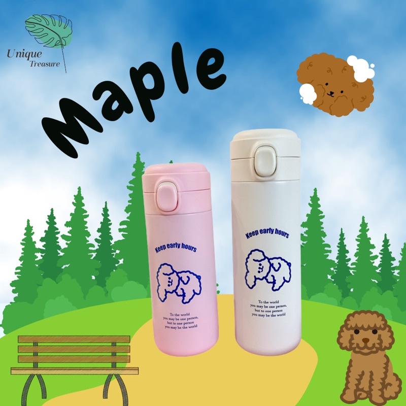 Jual Maple Stainless Korean Bottle/ Botol Minum Air Lucu/ Botol Korea ...