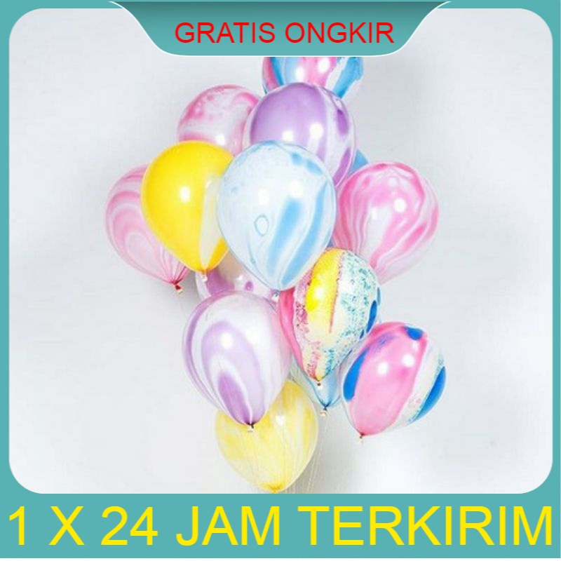 Jual Jakarta Timur Balon Latex Motif Marble/Marbel/ Balon Karet Motif ...