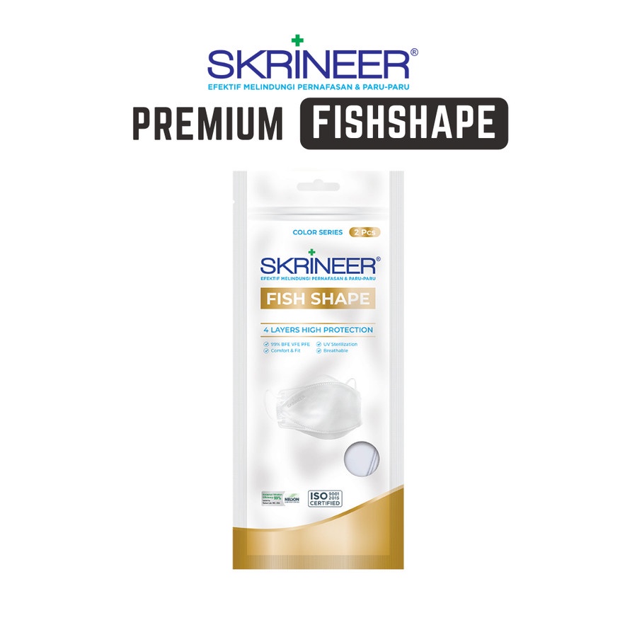 Jual SKRINEER FISH SHAPE WHITE 2'S | Shopee Indonesia