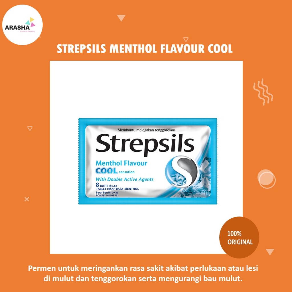 Jual STREPSILS MENTHOL FLAVOUR COOL Permen Pelega Tenggorokan/Bau Mulut ...