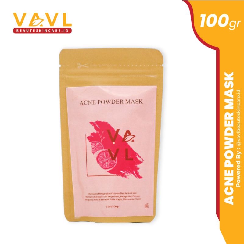 Jual Vavl Beaute - VAVL ACNE POWDER MASK 100 gr by Vivalentine (Masker ...