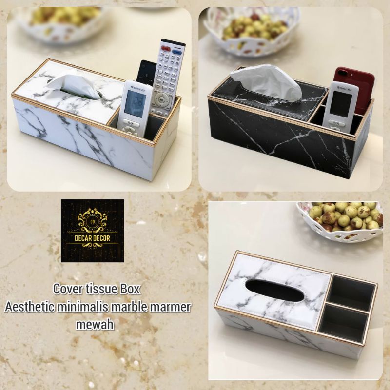 Jual Kotak Tissue Tisu Tissue Box Estetik Aesthetic Minimalis Marble ...