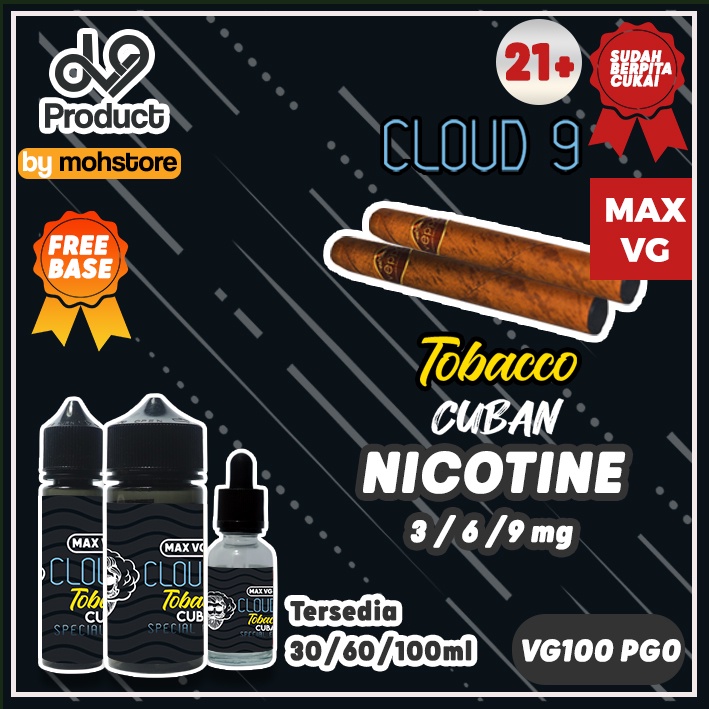 Jual Liquid Vape Dv9 Tobacco Cuban Max Vg Freebase Nicotine MOD POD ...