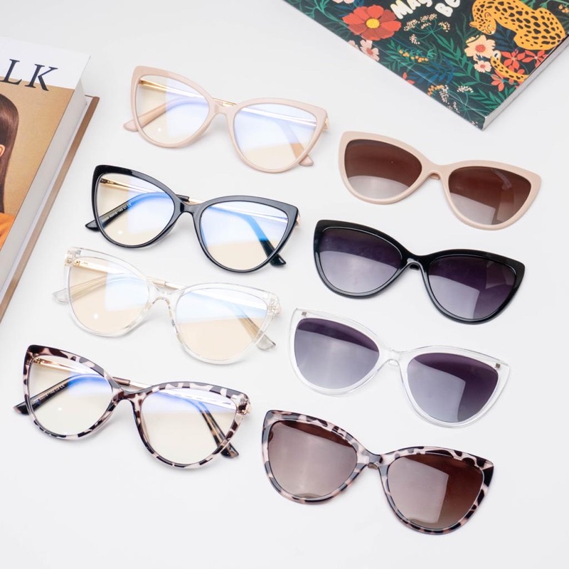 Jual Kacamata minus gaya cet eye alert clip on gratis lensa warna ...