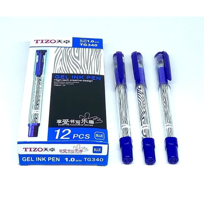 Jual Pulpen Tanda Tangan TIZO 1.0mm Ballpoint Pena Gel Pen Cair Hitam ...