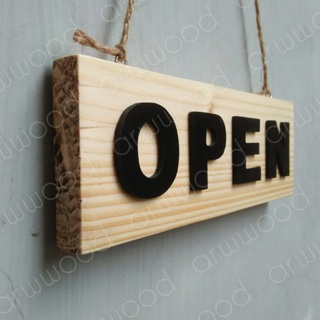 Jual OPEN CLOSE TULISAN KAYU JATI BELANDA NATURAL PERLENGKAPAN TOKO ...