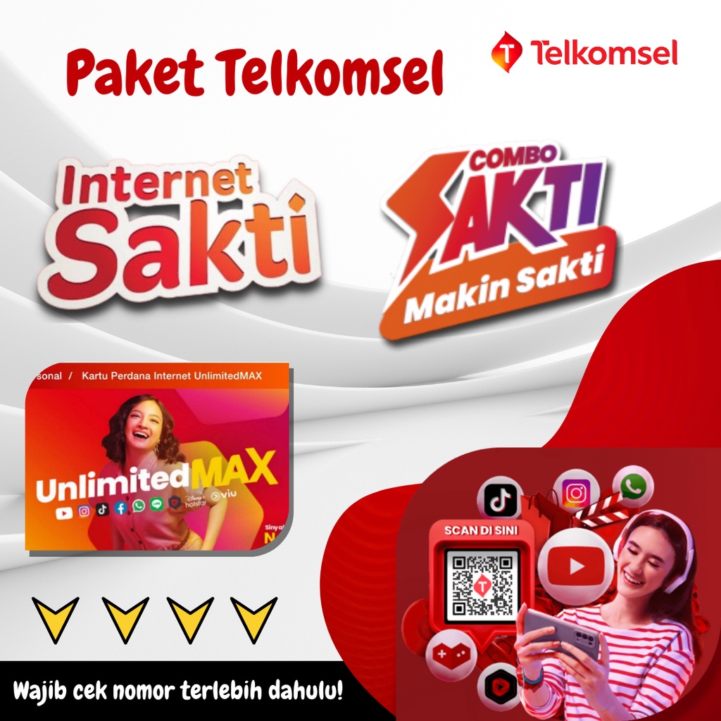 Jual Kuota Paket Data Combo Sakti Unlimited Max Telkomsel Murah (System Cek Nomor) | Shopee ...