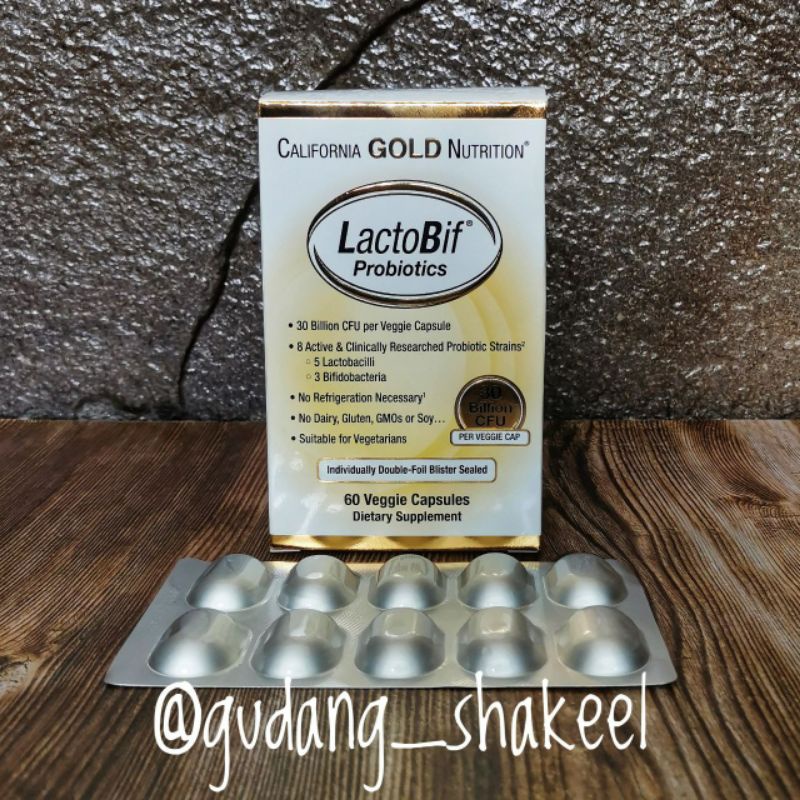 Jual LactoBif Probiotic 5 / 30 Billion California Gold Nutrion | Shopee ...