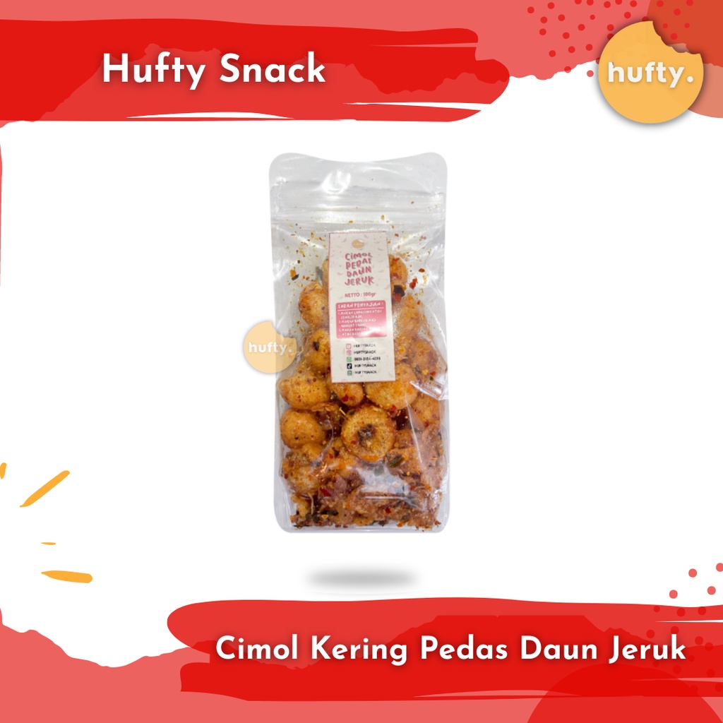 Jual Cimol Kering Pedas Daun Jeruk Hufty Snack | Shopee Indonesia