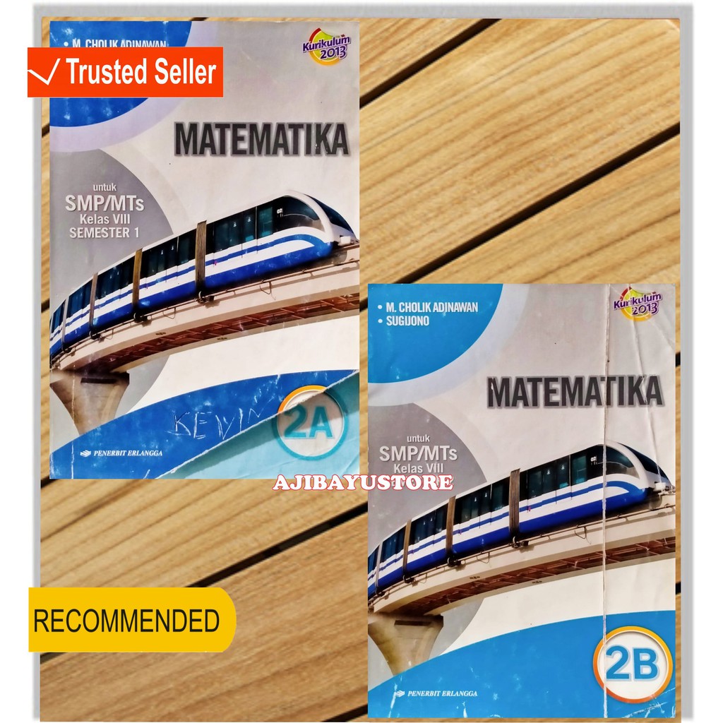 Jual Buku Matematika SMP 2A 2B Semester 1 dan 2 Kelas 2 VIII 8 SMP ...