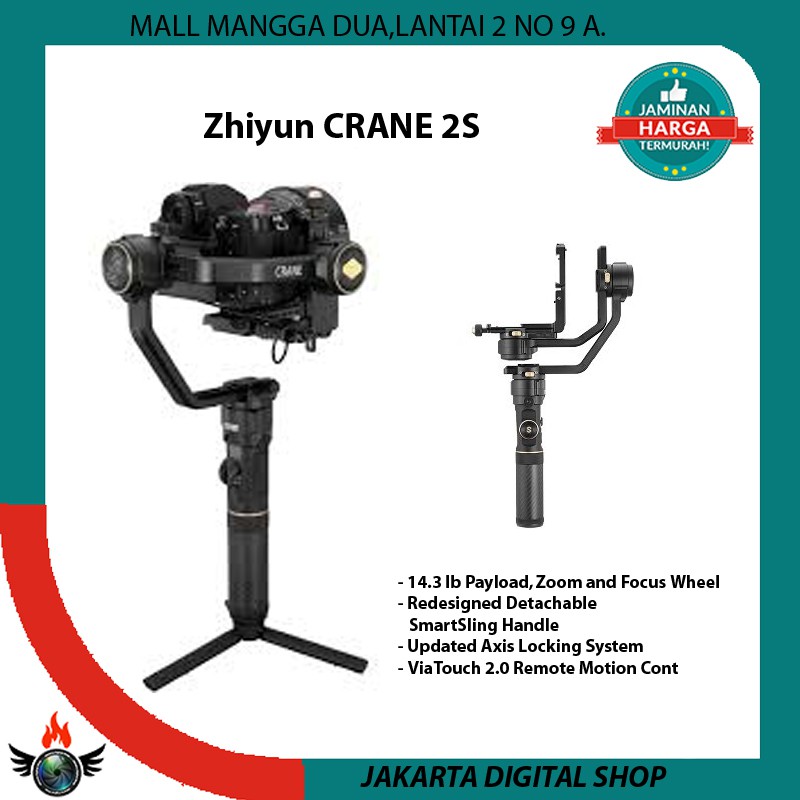 Jual ZHIYUN TECH CRANE 2S HANDHELD GIMBAL STABILIZER | Shopee Indonesia