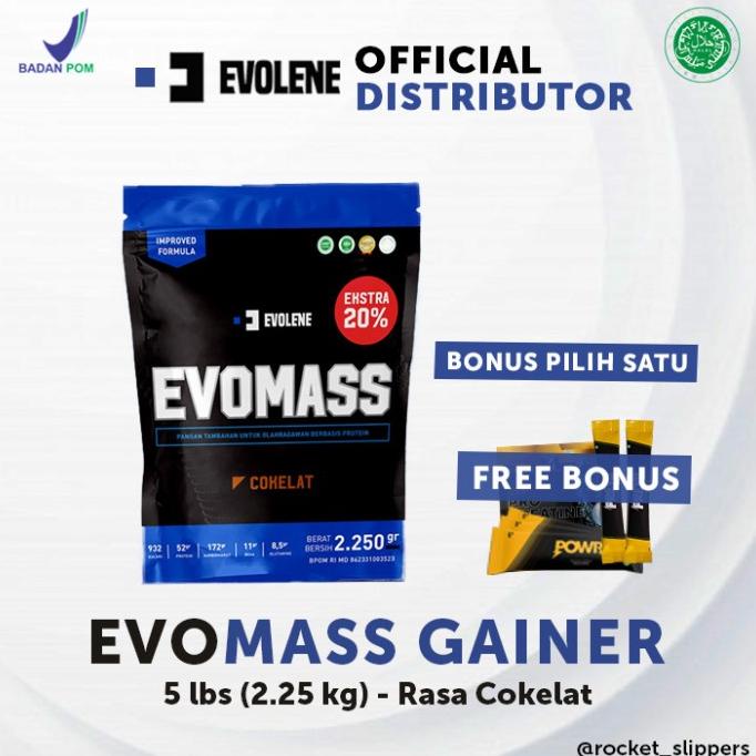 Jual EVOLENE Evomass Gainer 5 lbs / 2250 gr Evo mass 5 lb 5lb Susu ...