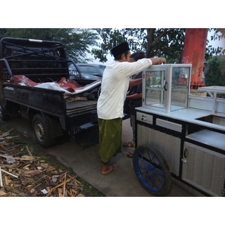 Jual gerobak sempol ayam gerobak alumunium serba guna | Shopee Indonesia