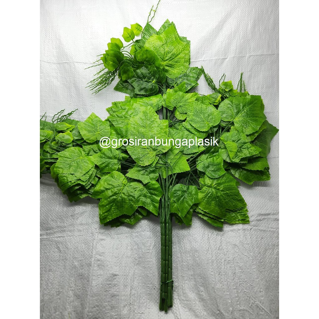 Jual Daun Artificial/Daun Hias/Daun Plastik/Daun Dekorasi/Daun Anggur ...
