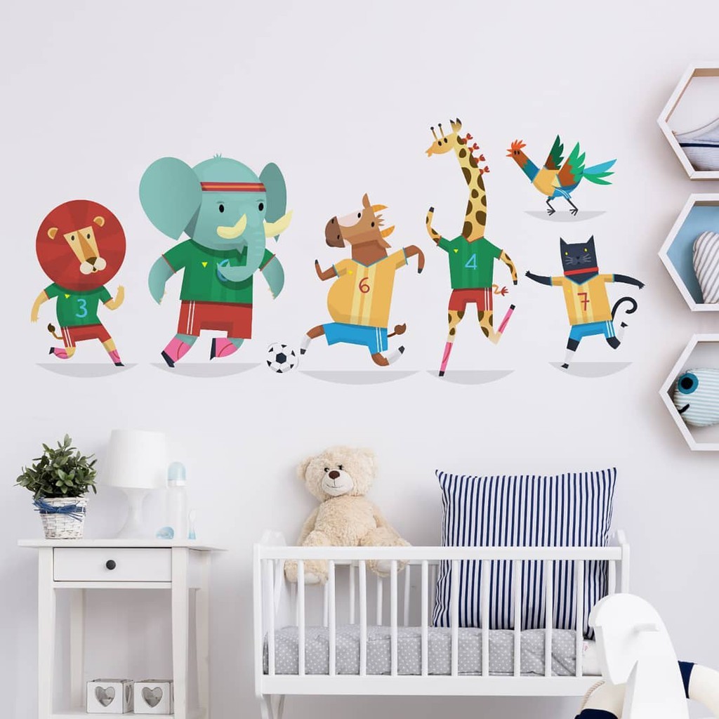 Sticker Ruangan Anak / Wallstiker Animals of zoo | pgmall