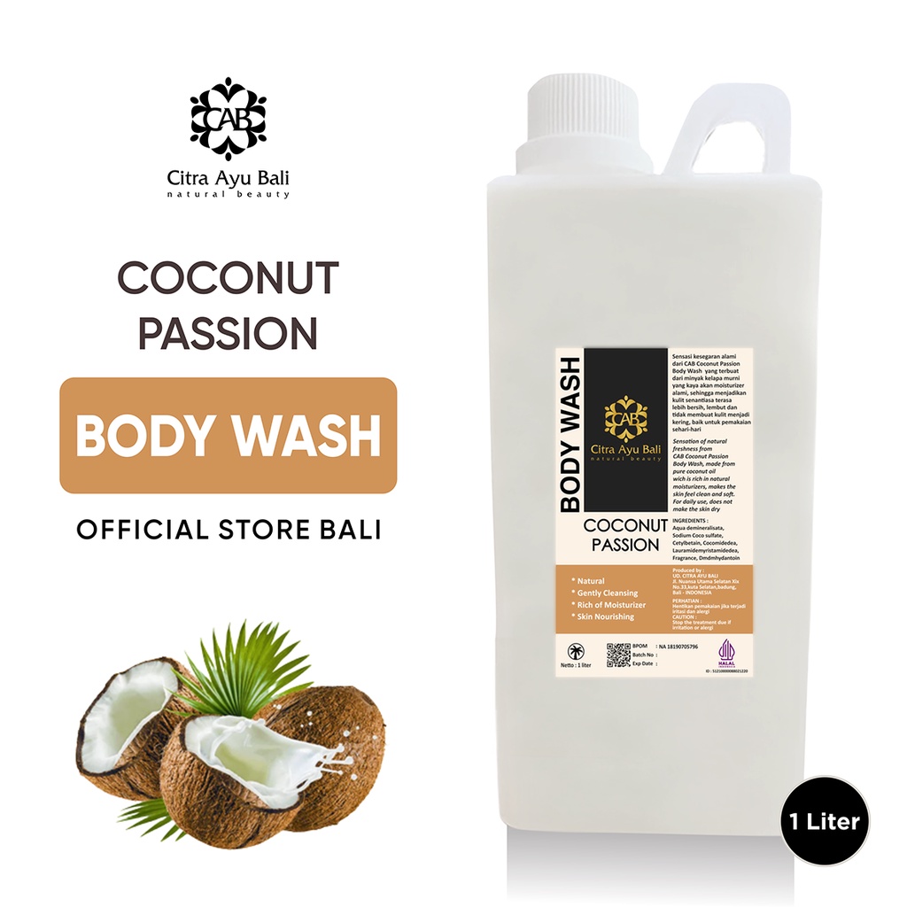 Jual CAB Coconut Passion Body Wash Sabun Natural 1 Liter - Citra Ayu ...