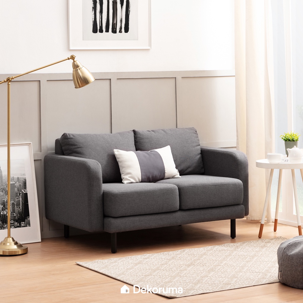 Jual Dekoruma SHIZU Sofa Tamu 2 Dudukan Warna Abu - Sofa 2 Seater ...
