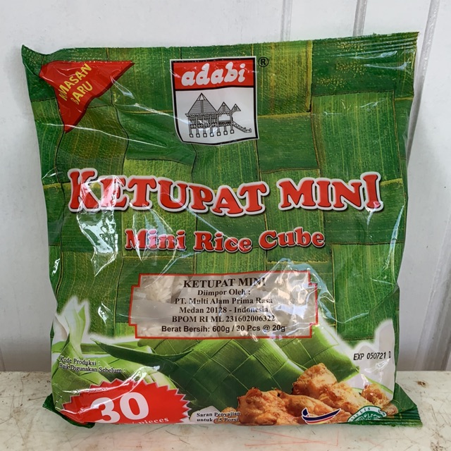 Ketupat mini adabi isi 30 mini rice cube adabi | Shopee Indonesia