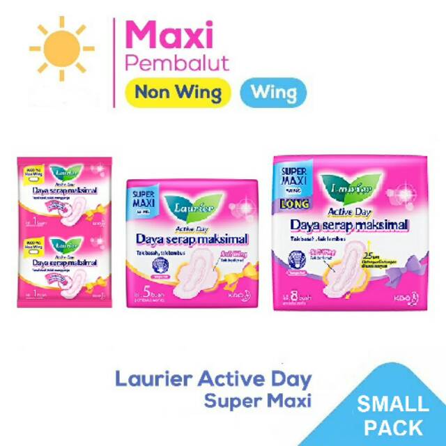 Jual Laurier Active Day Xtra Maxi (Small Pack) | Shopee Indonesia