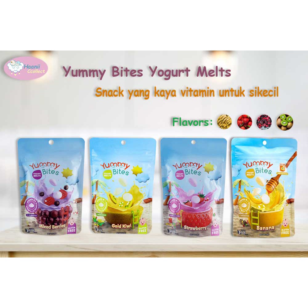 Jual CEMILAN SEHAT YUMMY BITES YOGURT MELTS/SNACK BAYI /MAKANAN ANAK ...
