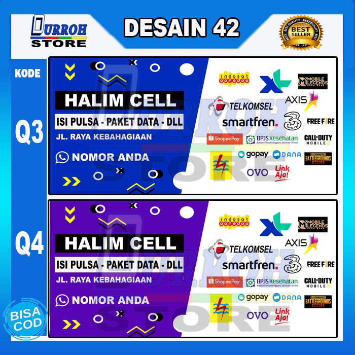 Jual Spanduk / Banner Konter Cell / Celluler Desain 42 #2 | Shopee ...