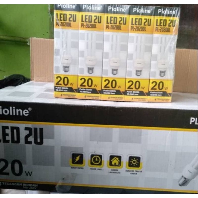Jual LED energy saving,model plc 2U 20 watt warna putih(cool daylight ...